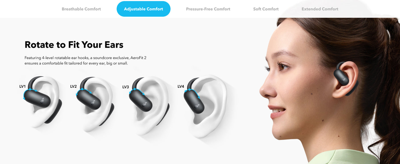 Soundcore Aerofit 2 | Secure, Comfortable Hi-Res Wireless Earbuds