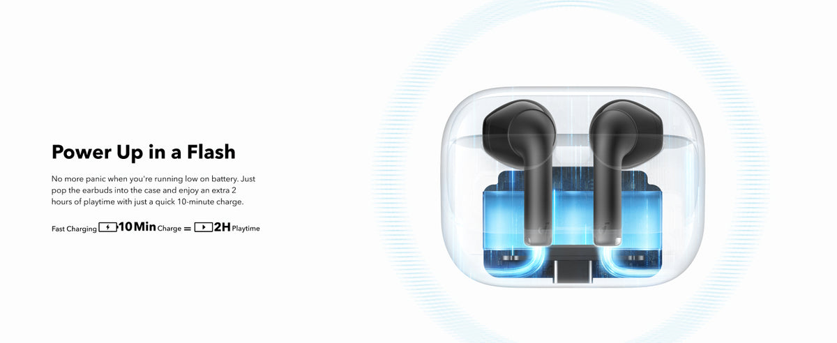 Soundcore K20i Earbuds | 36-Hour Playtime & Clear Sound